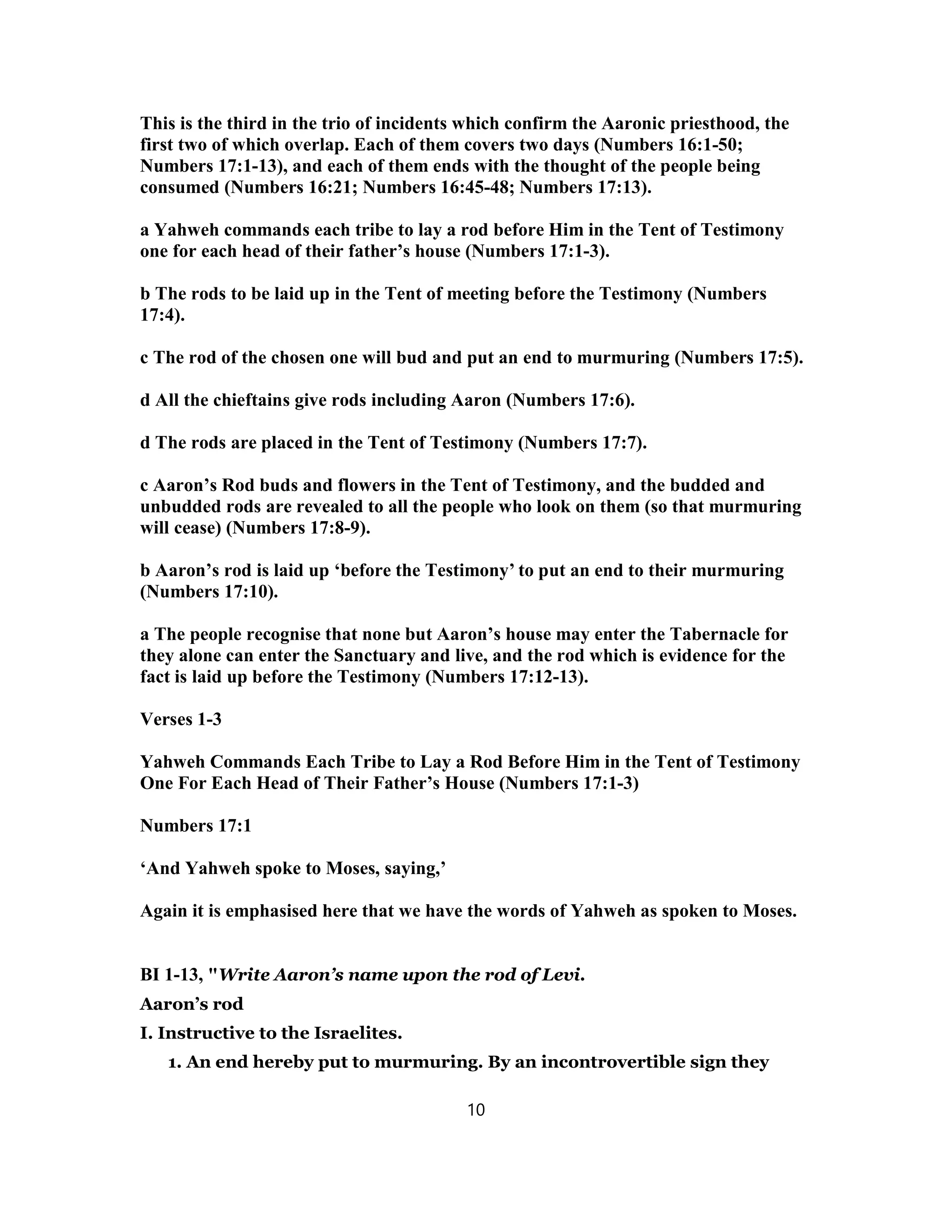 Numbers 17 commentary | PDF | Christianity | Religion & Spirituality