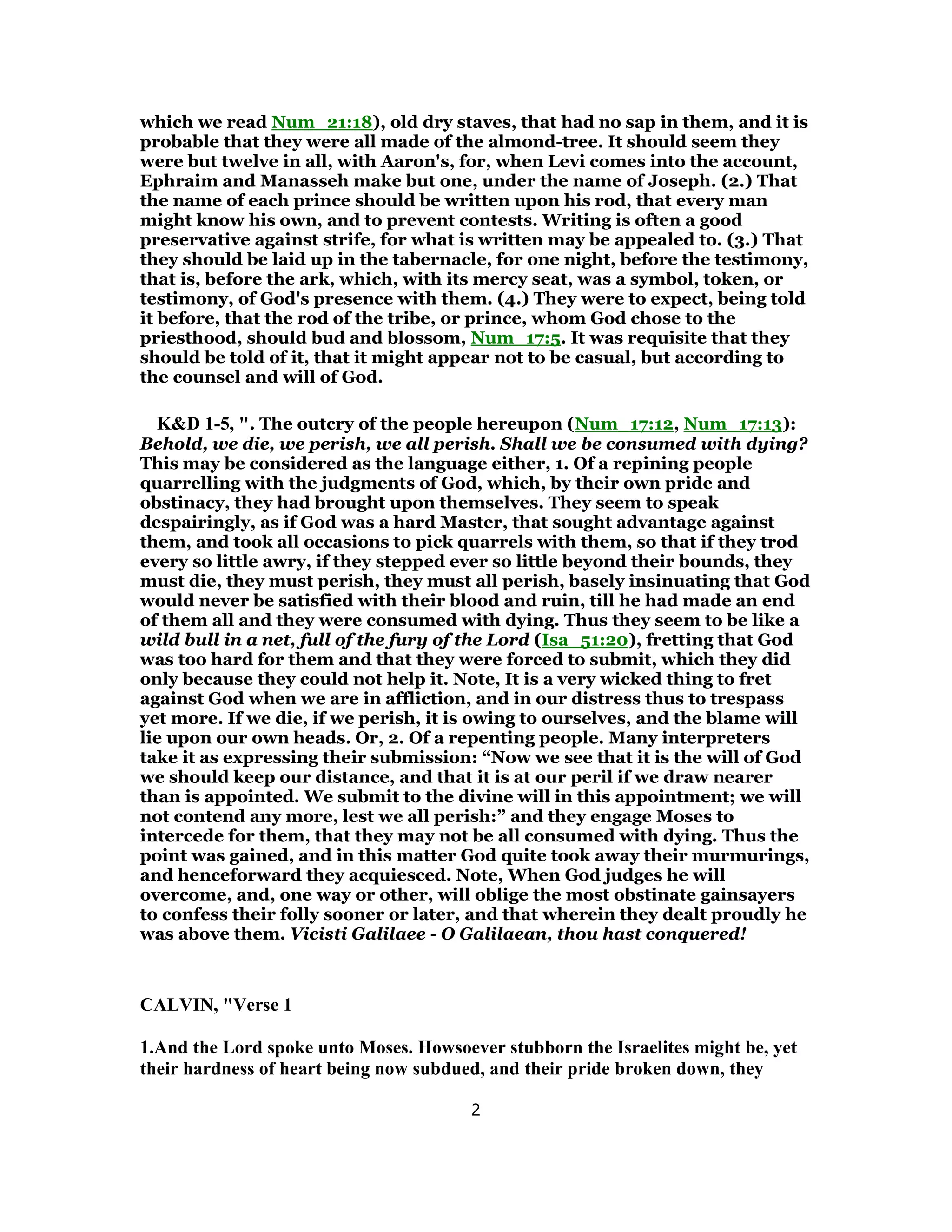 Numbers 17 commentary | PDF | Christianity | Religion & Spirituality