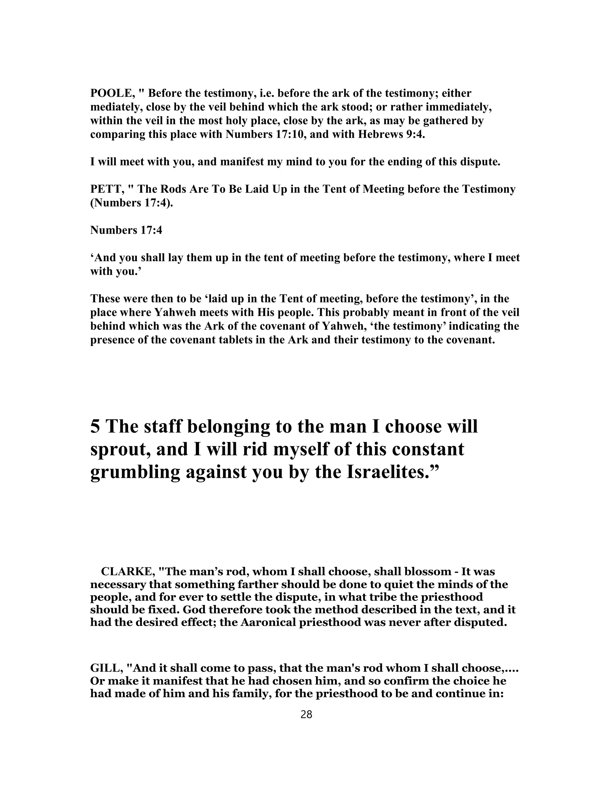 Numbers 17 commentary | PDF