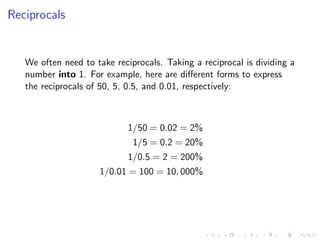 Numbers, reciprocals, averages | PPT