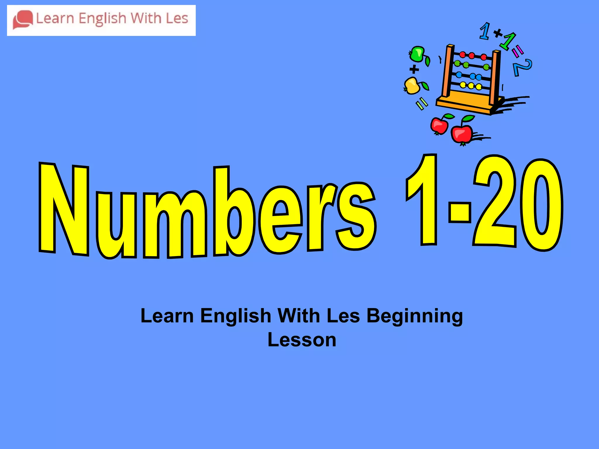 Numbers 1 to 20 | PPT