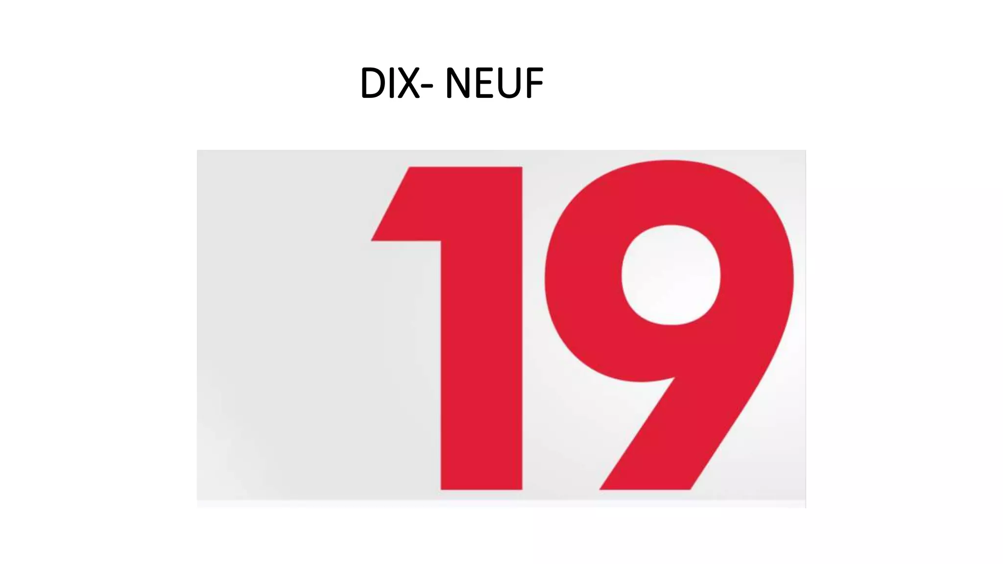 French Numbers 1 to 20 | PPTX