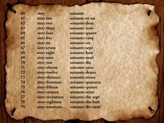 Numbers 60 - 99 | PPTX