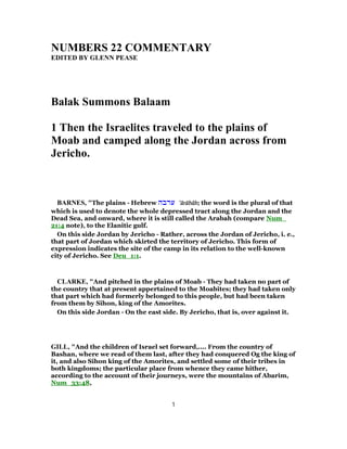 Numbers 22 commentary | PDF