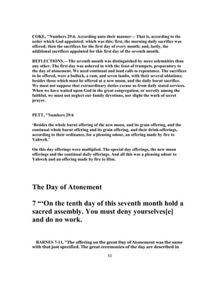 Numbers 29 commentary | PDF