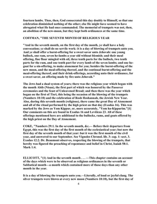 Numbers 29 commentary | PDF