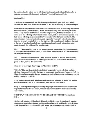 Numbers 29 commentary | PDF