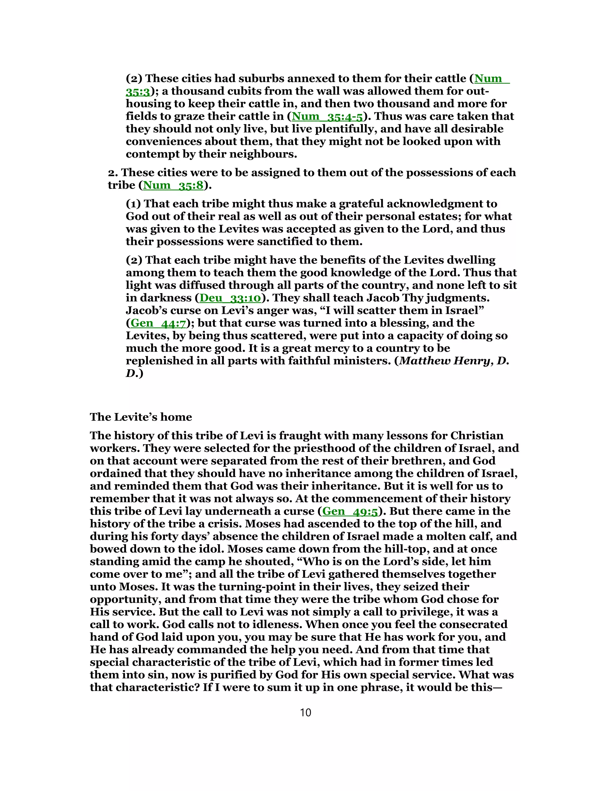 Numbers 35 commentary | PDF