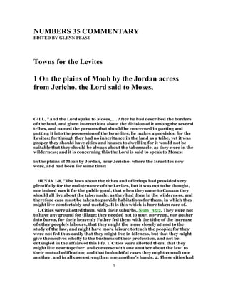 Numbers 35 commentary | PDF