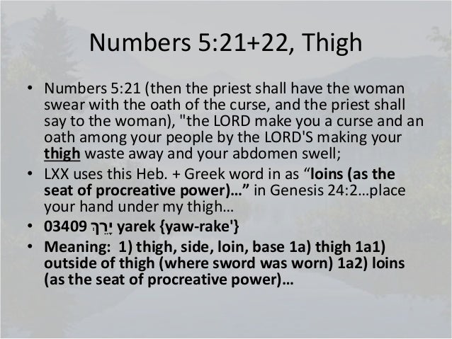 Numbers 5-8, Kinds of defilement, Jealous Husband, Unfaithful Wife, S…