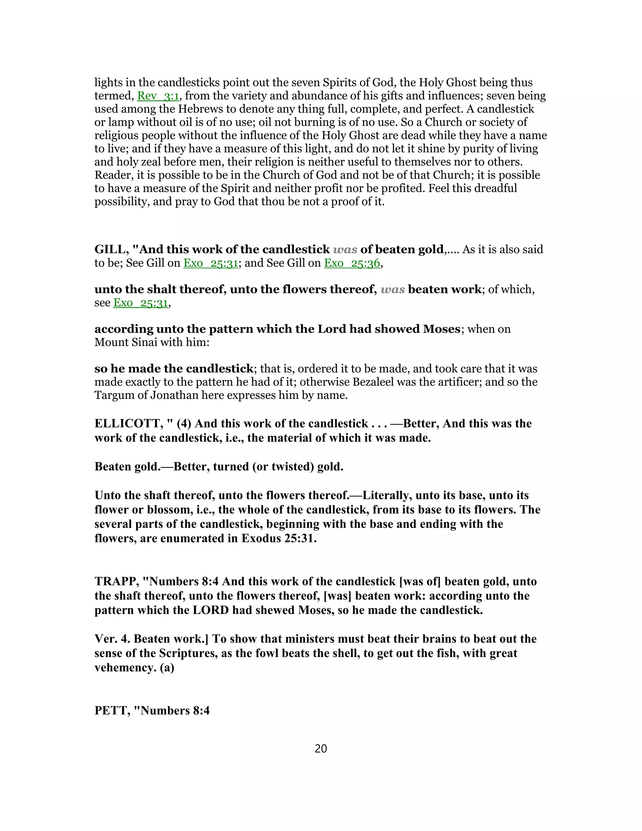 Numbers 8 commentary | PDF