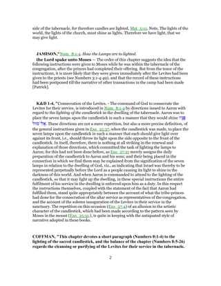 Numbers 8 commentary | PDF