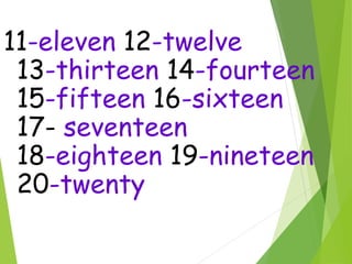 numbers. Ordinal and cardinal numbers. English to Russian Translation | PPT