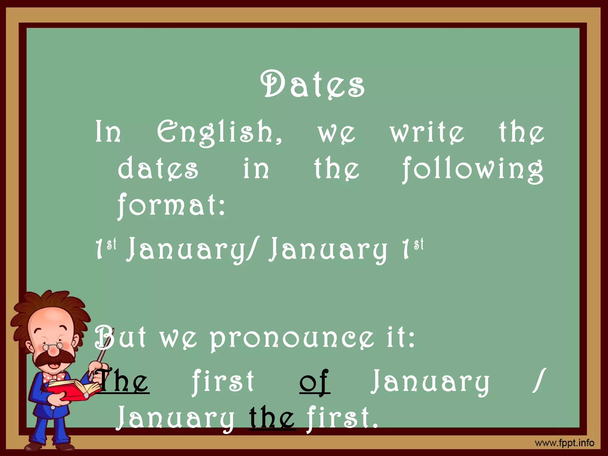 Numbers and dates | PPT