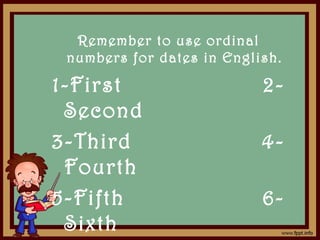 Numbers and dates | PPT