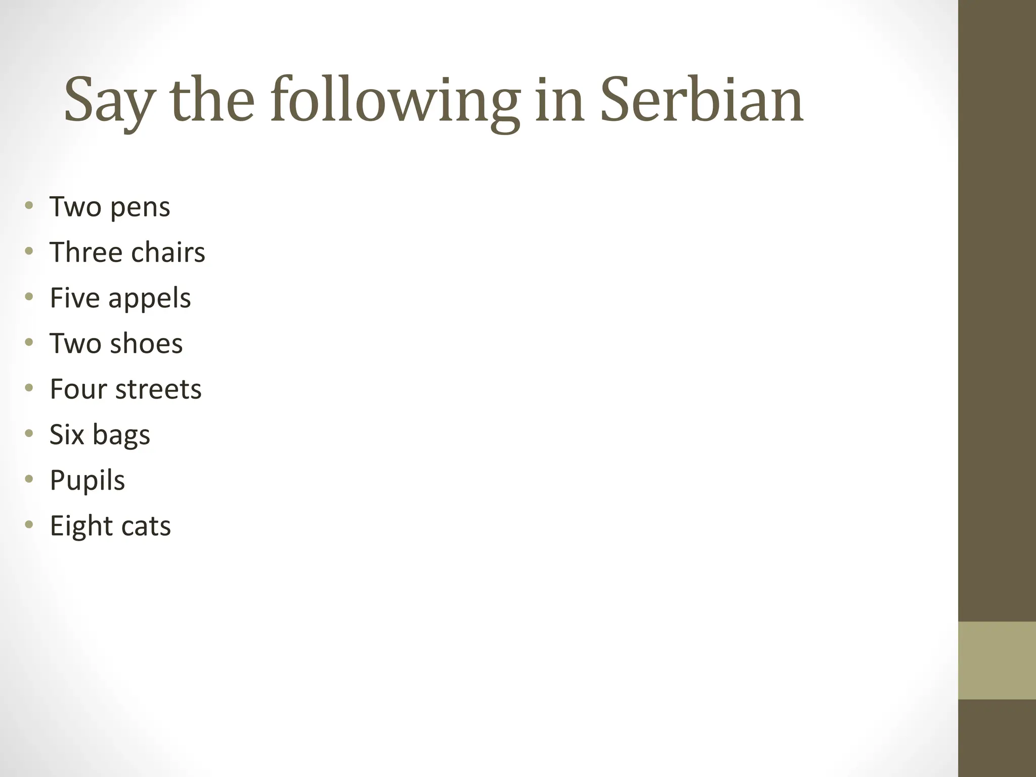 Numbers and plural in the Serbian Language | PPT