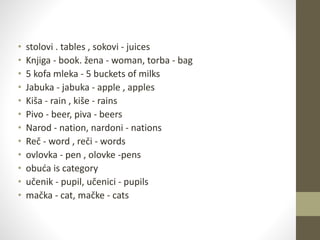 Numbers and plural in the Serbian Language | PPTX