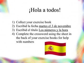 Spanish numbers and Time | PPT