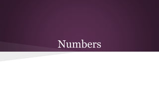 An Overview of Numbers | PPTX
