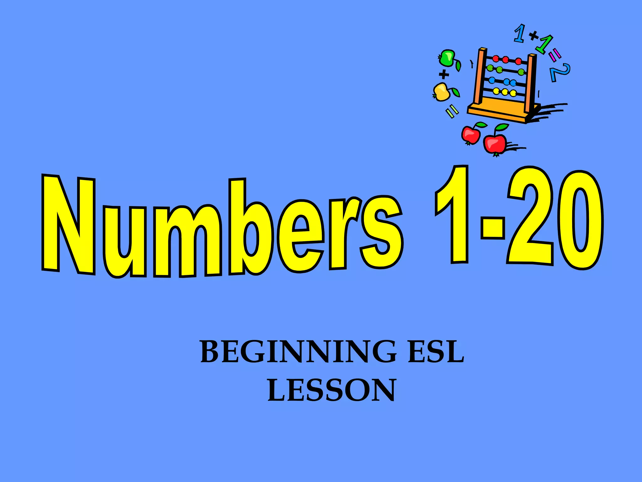 Numbers---Beginner's English-English for kids | PPT