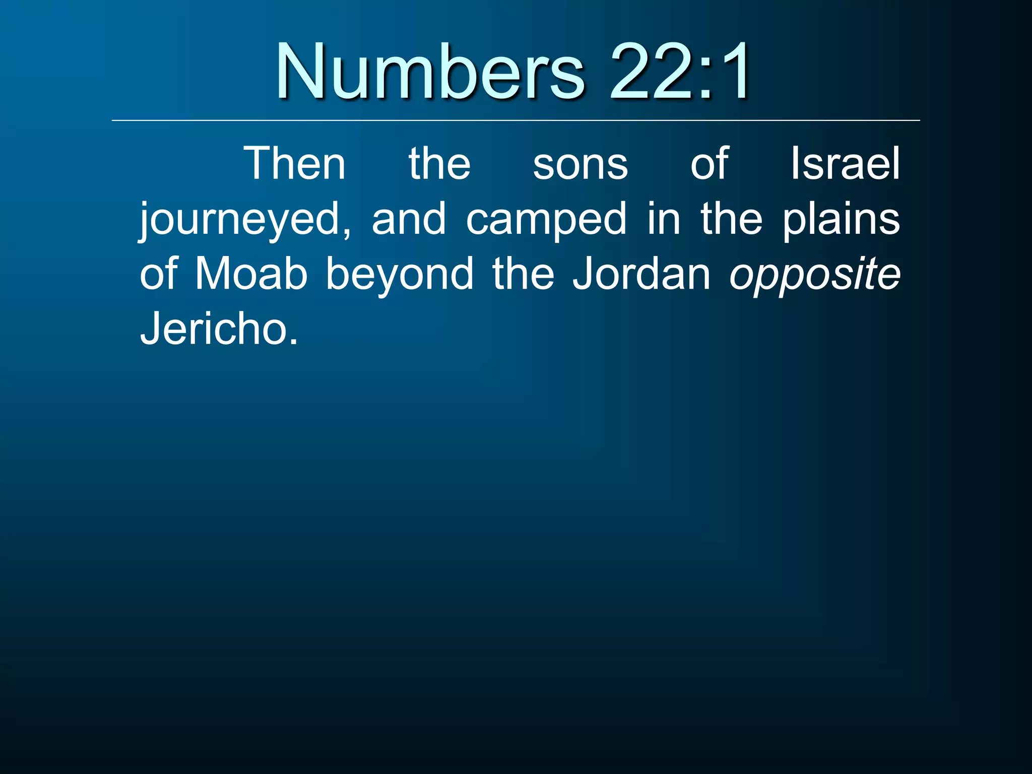 Numbers; Chapter 22-36 | PPT