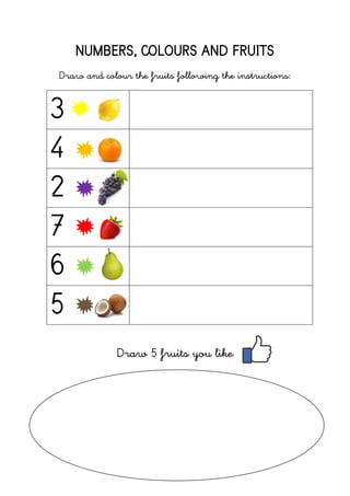 Numbers, colours and fruits | PDF