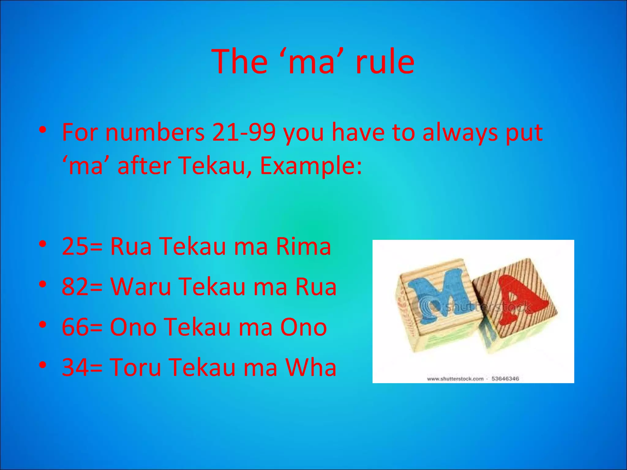 Counting in Maori | PPT