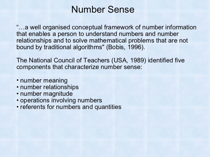 Number Sense number-sense