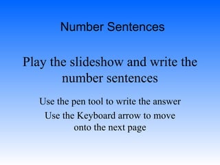 Number sentence template | PPT