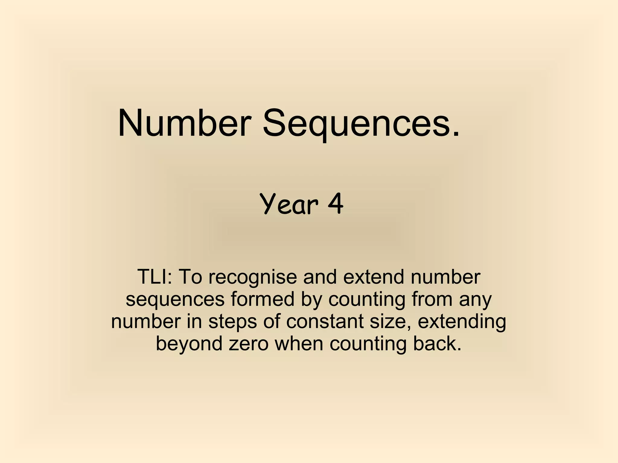 Number sequences | PPT