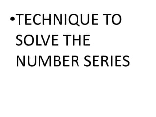 Number series for aptitude preparation | PDF