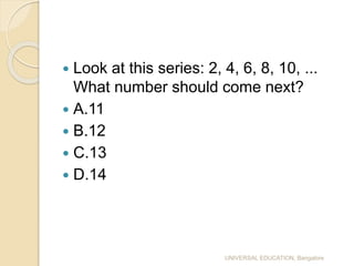 Number Series PPT.pptx | Games and Puzzles | Hobbies & Interests