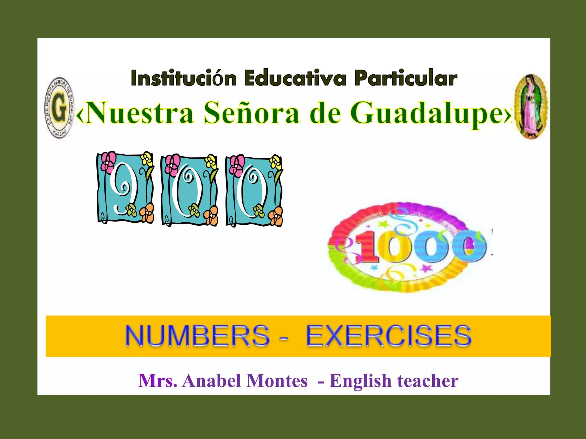 Numbers exercises | PPT