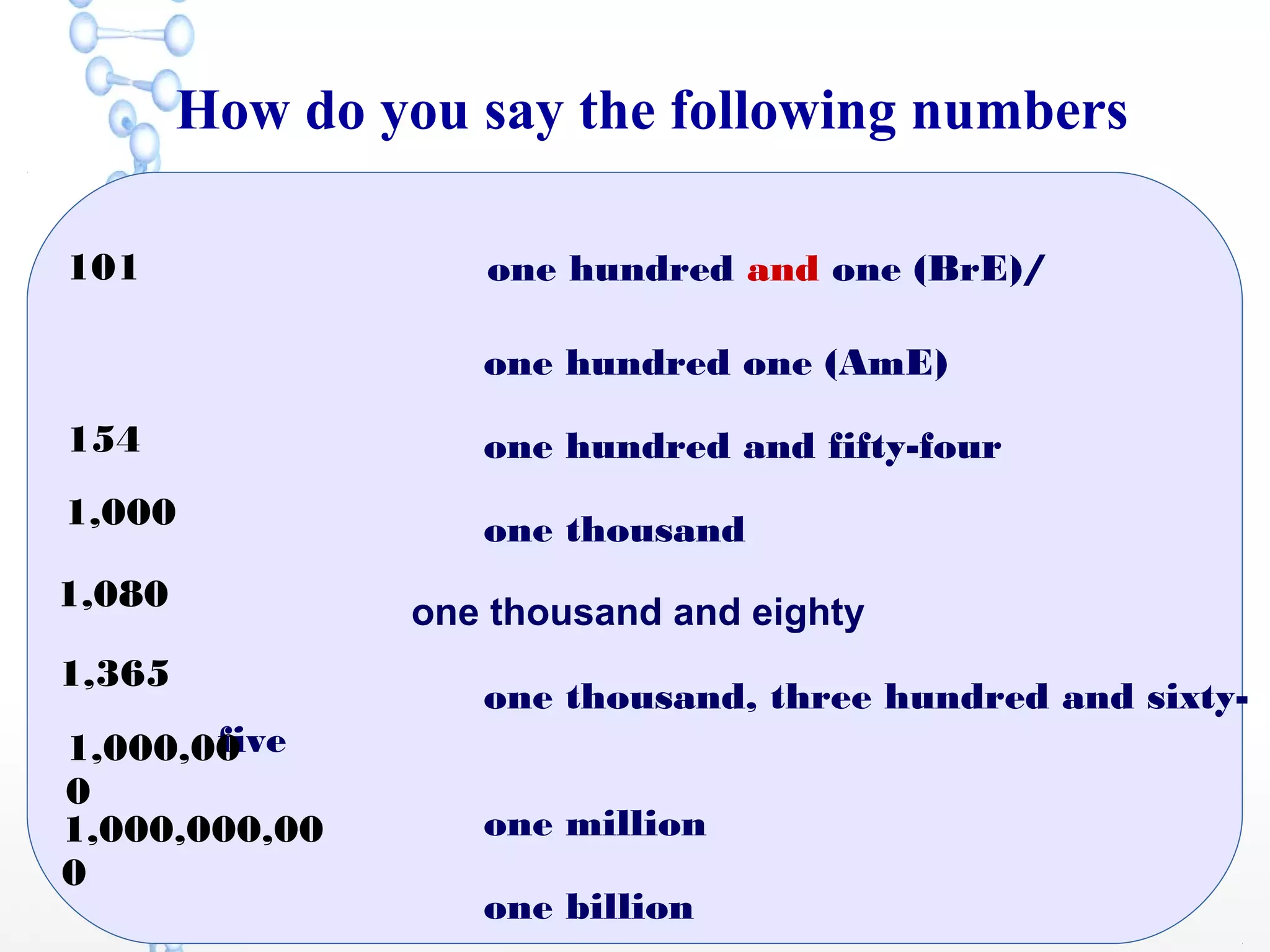 Numbers, fractions and degrees | PPT
