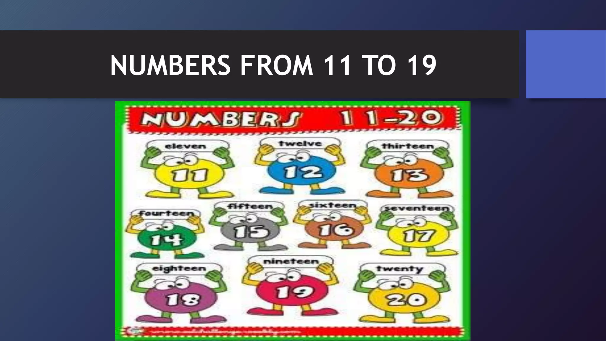 Numbers from 1 to 100 | PPTX
