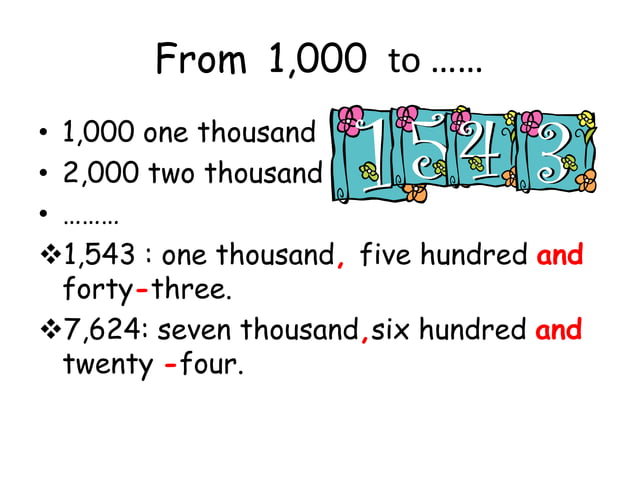 Numbers From 1 To 1000 | PPTX