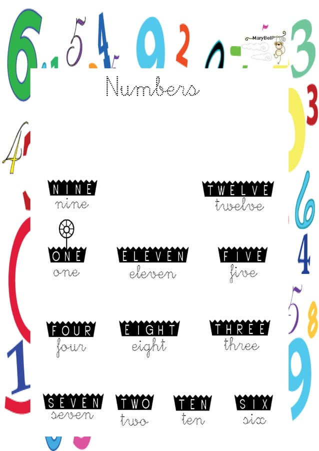 Numbers from 1 to 12 | PDF