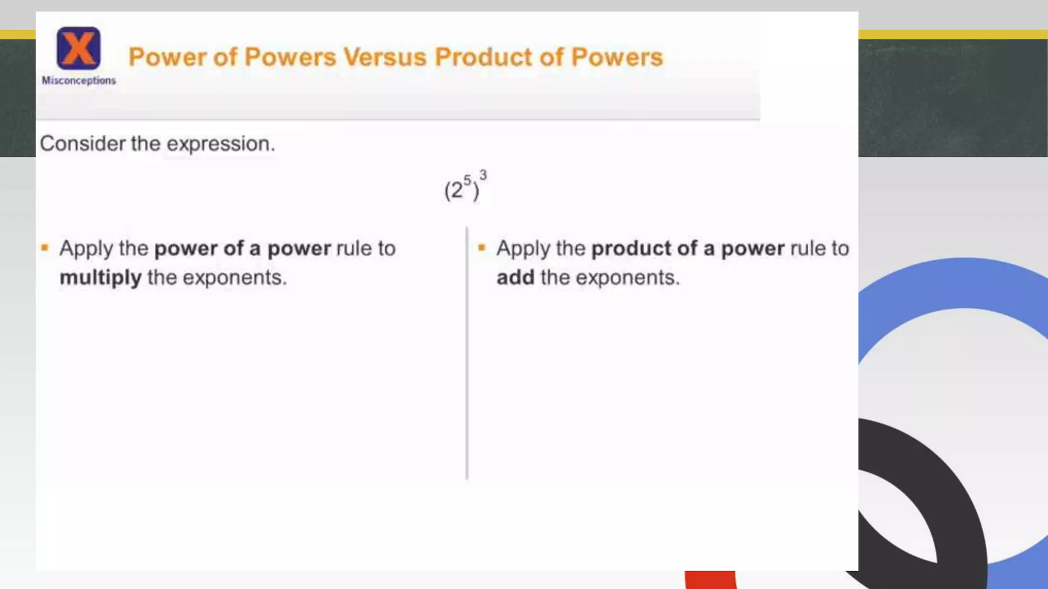 Numbers in exponential form raised to a power | PPT | Free Download