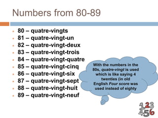 Numbers in french (1) | PPTX