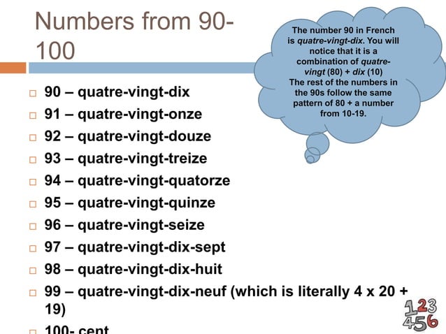 Numbers in french (1) | PPTX