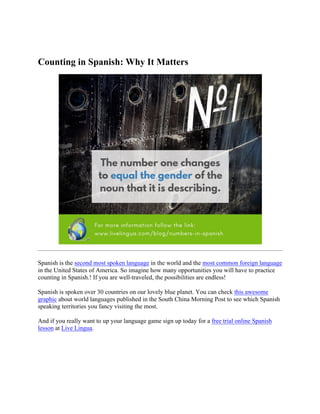 Numbers in Spanish | PDF