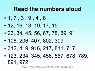 Numbers in words | PPS