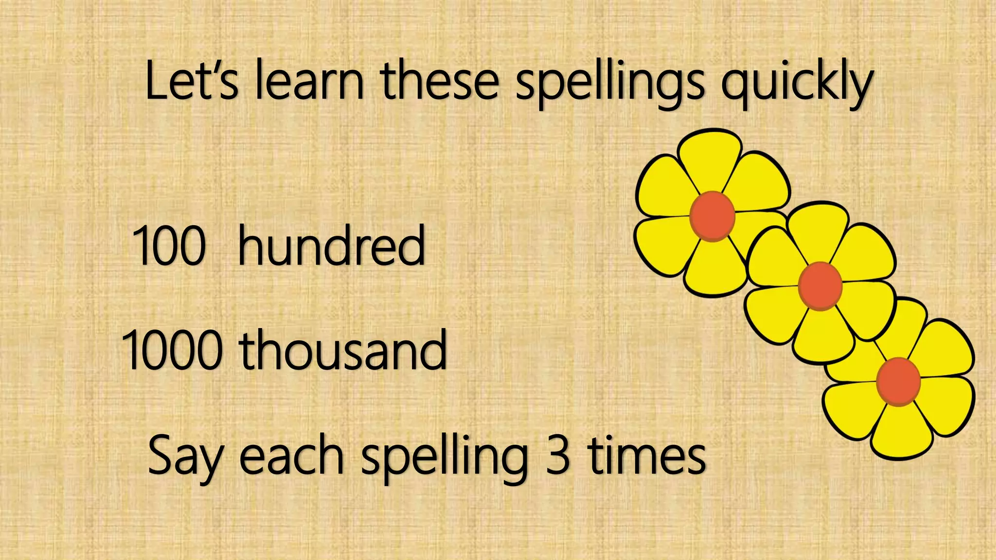 4-digit Numbers in words | PPTX