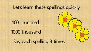 4-digit Numbers in words | PPTX