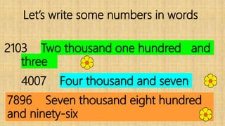 4-digit Numbers in words | PPTX