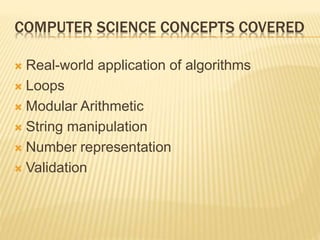 Numbers Numbers Everywhere and example of how algorithms exist right under our noses | PPT