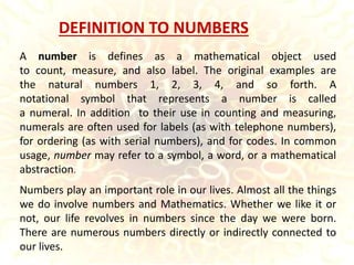 Numbers ppt | PPT