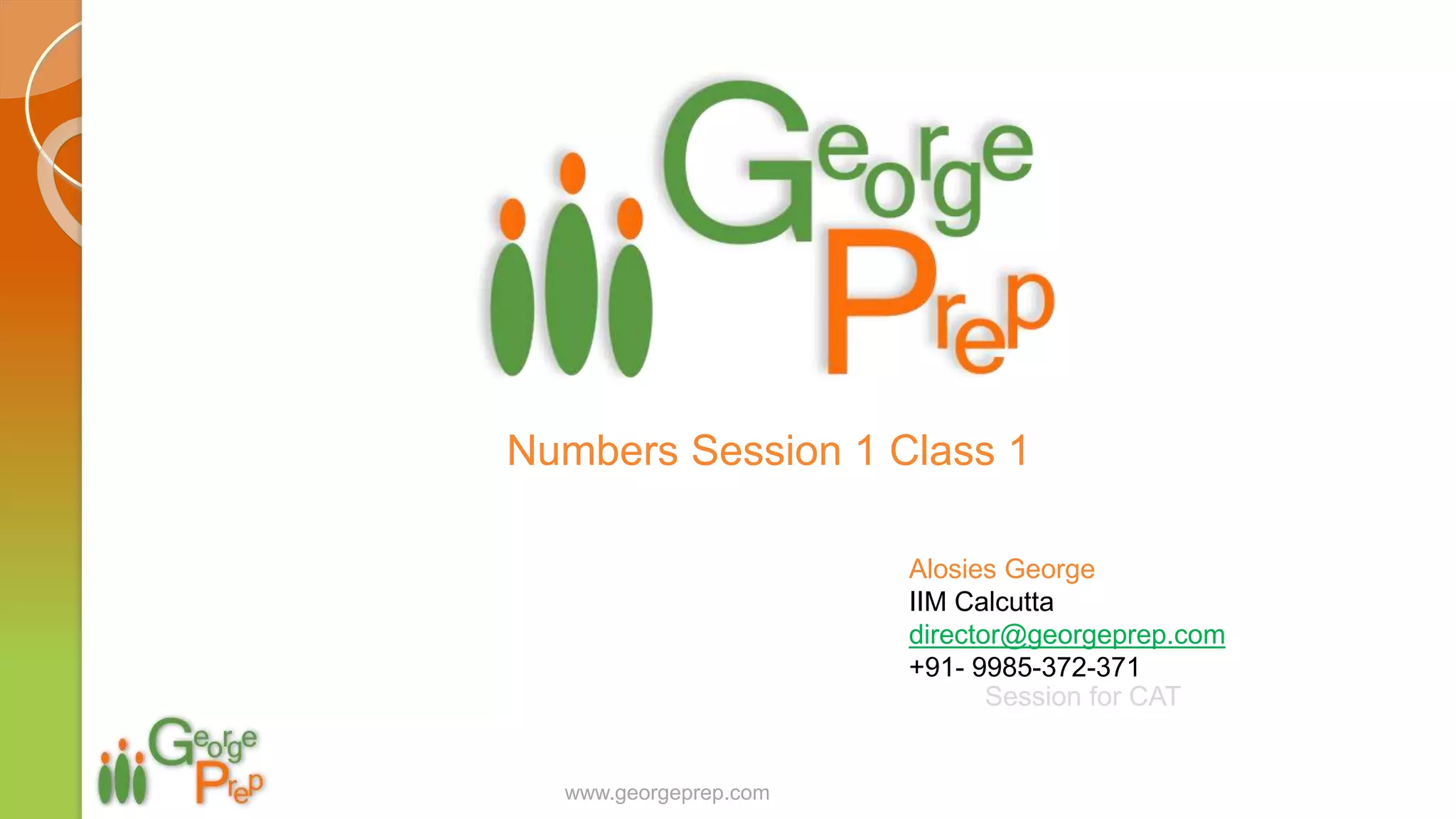 Numbers session 1 class 1 | PPT