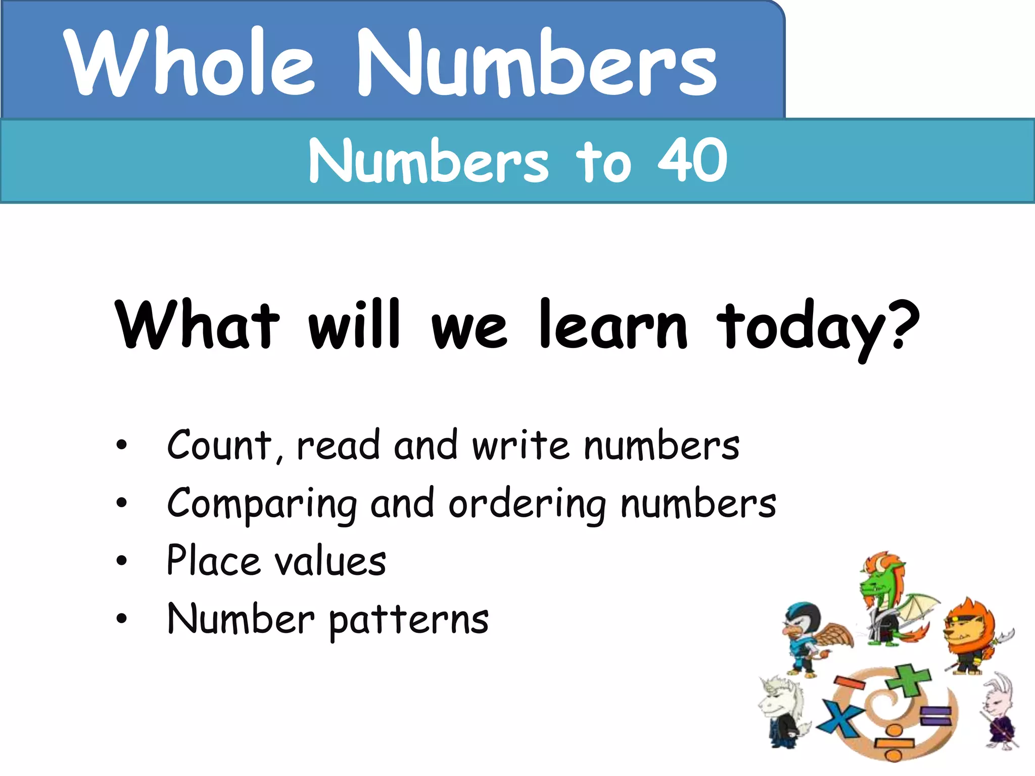 Numbers to 40 | PPTX