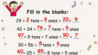 Unit 1: Numbers up to 100 - Review for Grade 2 | PPTX